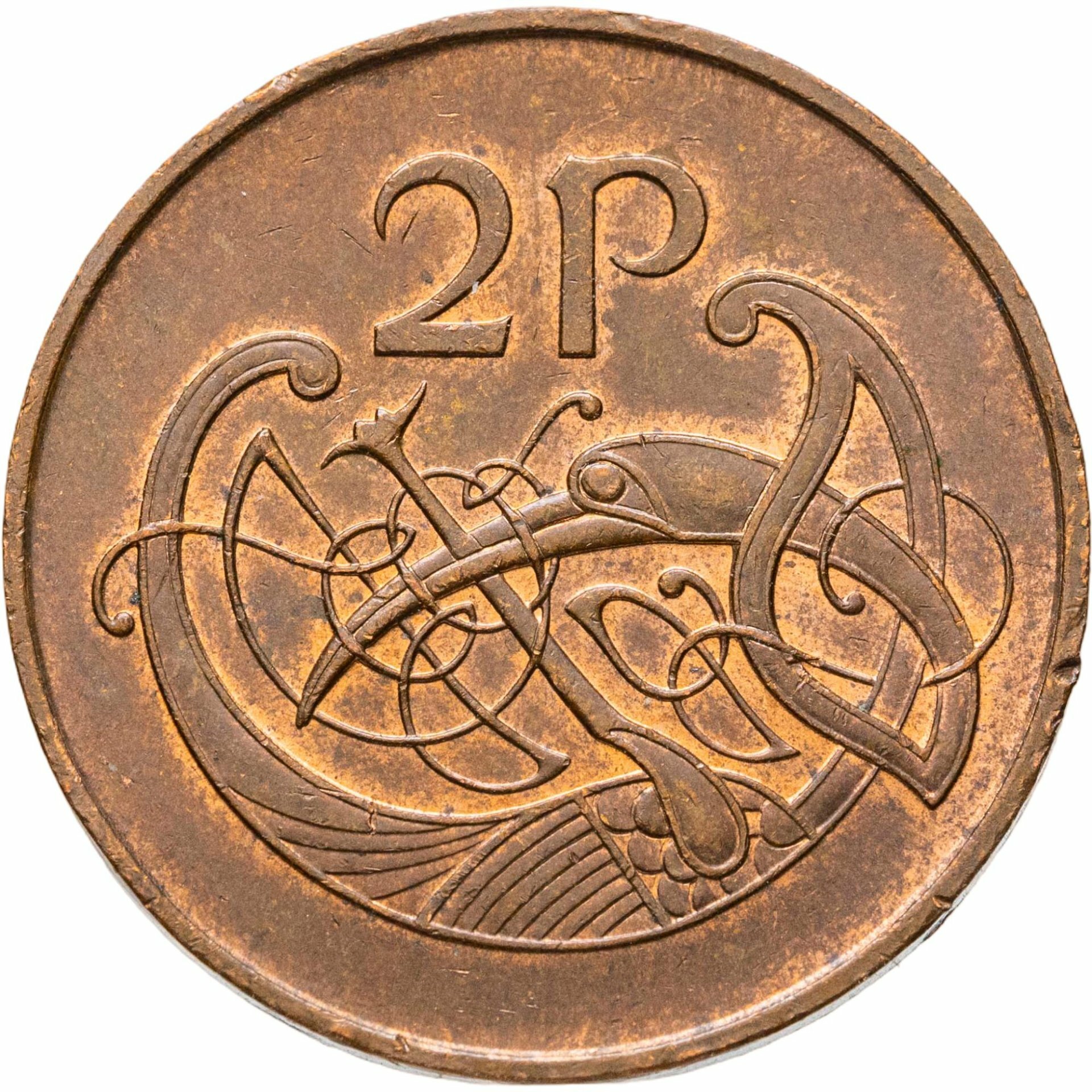 Ирландия 2 пенса pence 1975, Бронза, в сохранности AU