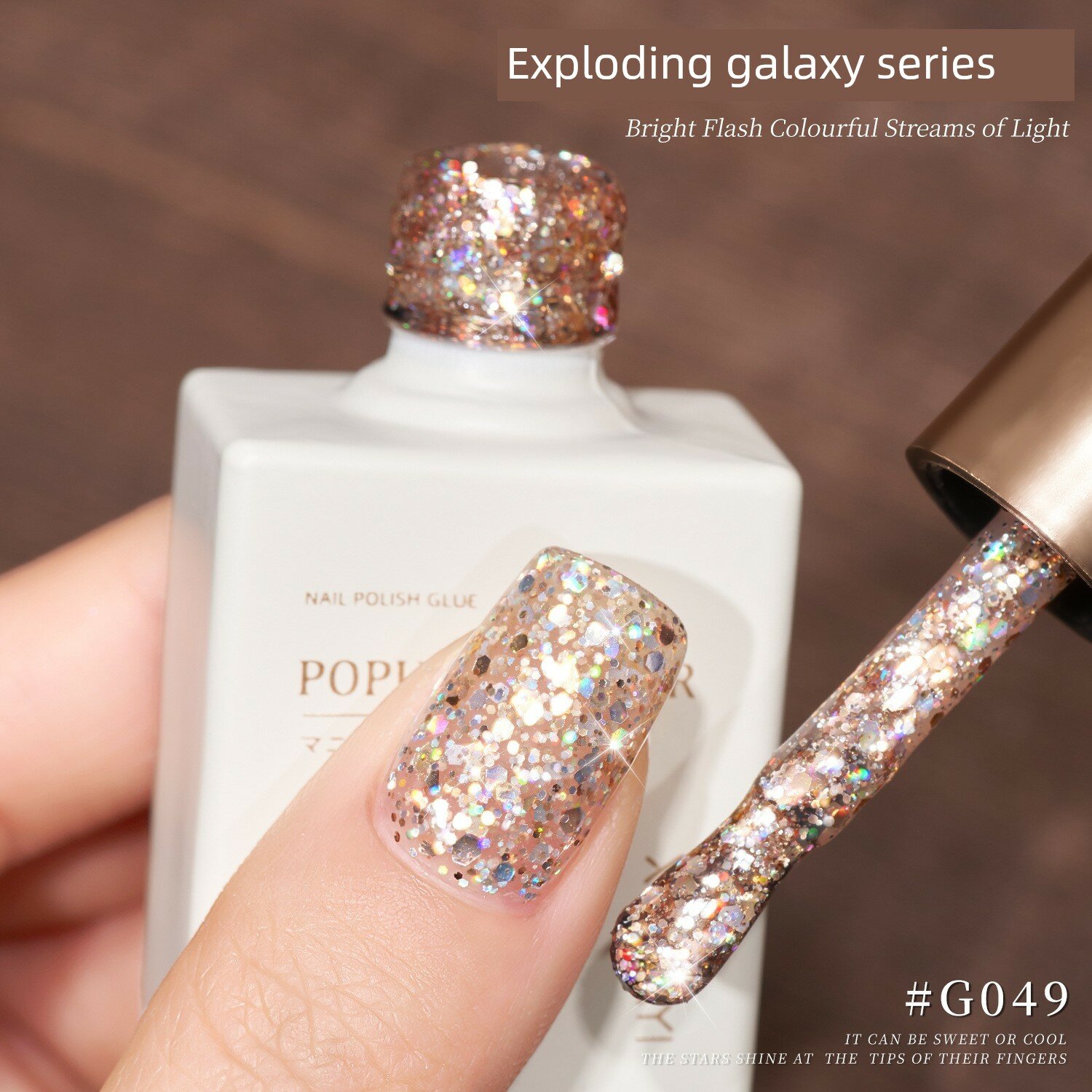 XEIJIAYI Galaxy Glitter G49 цвет переливающийся зеленый блеск для ногтей