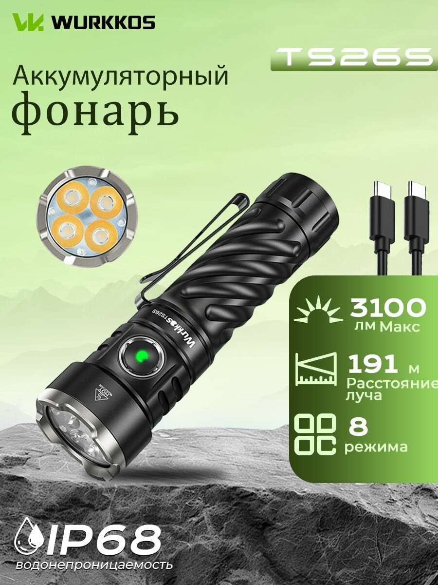 Wurkkos Фонарь-прожектор