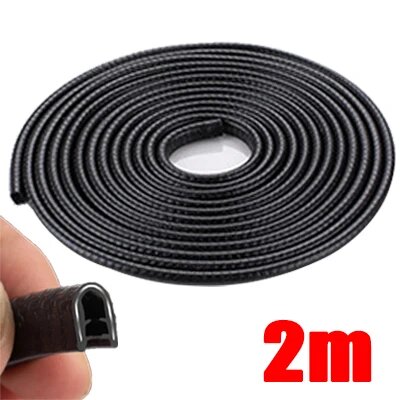 Уплотнитель дверной Type A Black 2m