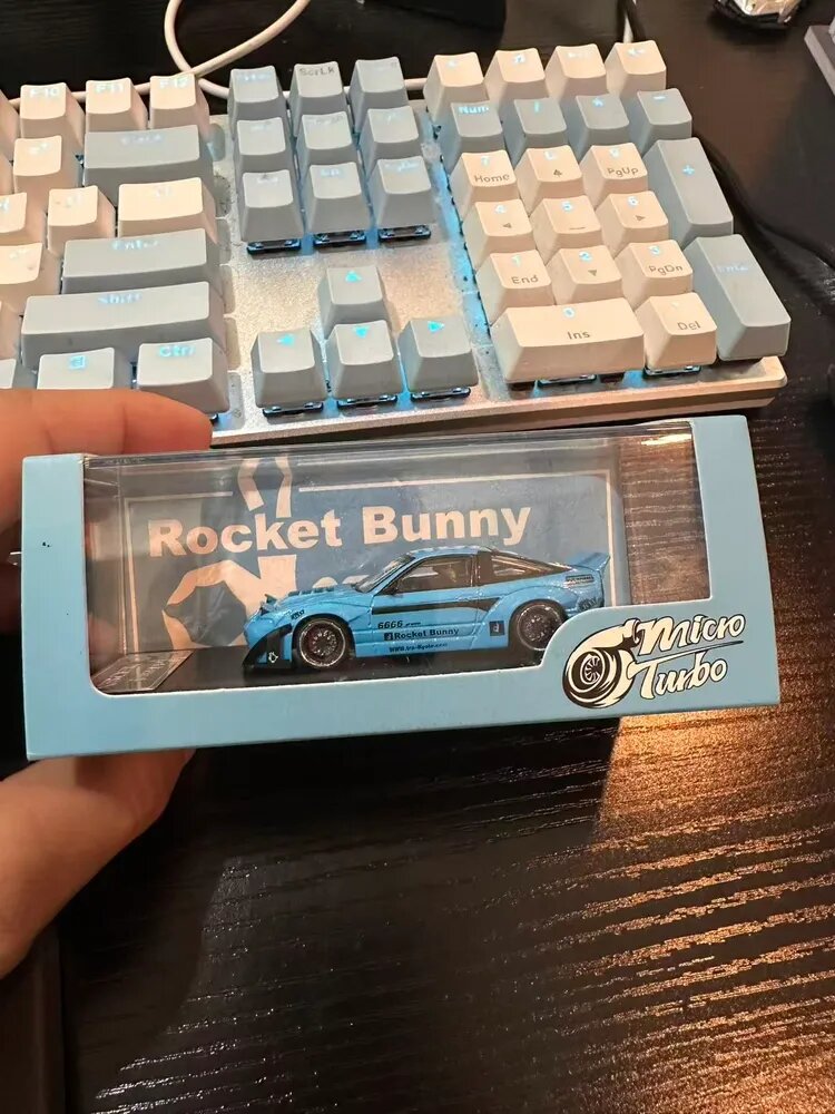 Машинка Micro Turbo 1:64 Nissan Rocket Bunny 180SX Baby blue