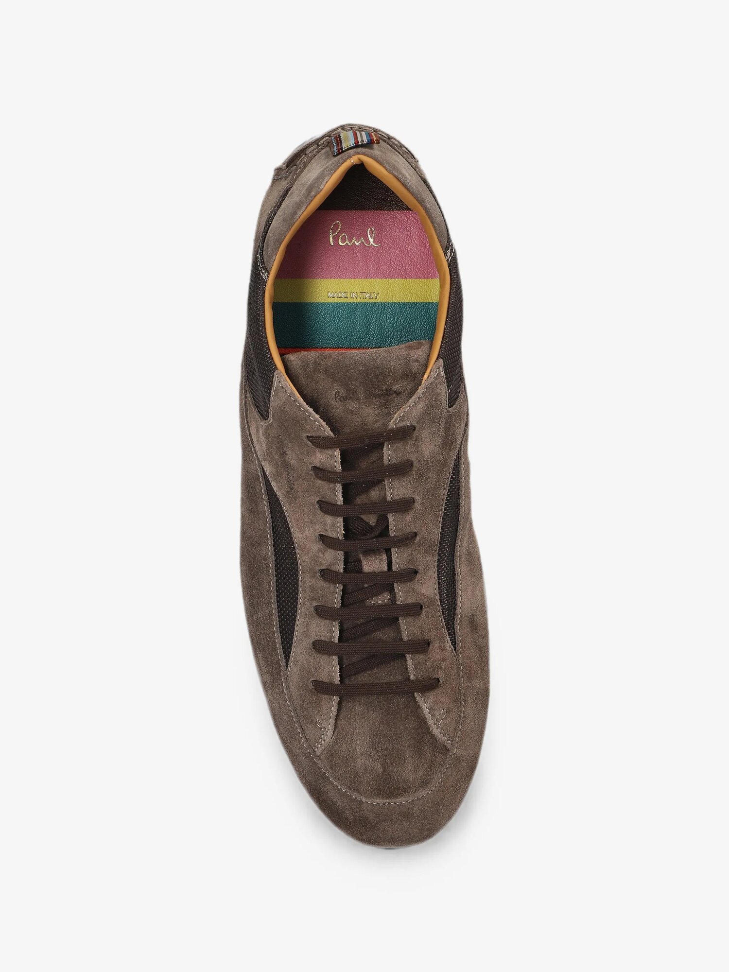 Кроссовки Paul Smith Ddark taupe Marini trainers, размер 11, коричневый/серый/оранжевый — фото 1