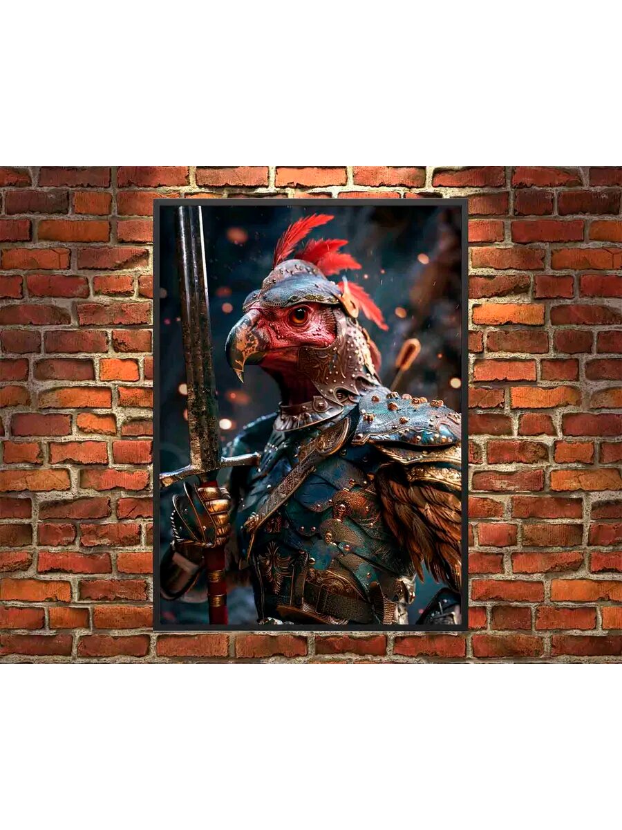 Птица-куропатка Гладиатор 4, Плакат 30x42см