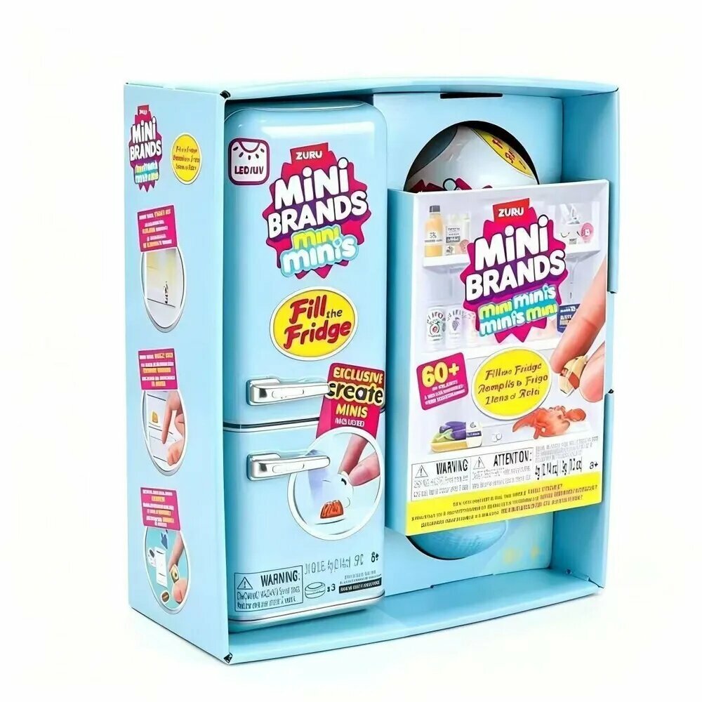 Мини-холодильник toy blind box set игровой домик маленький мини-холодильник minibrands креативный игрушечный мяч