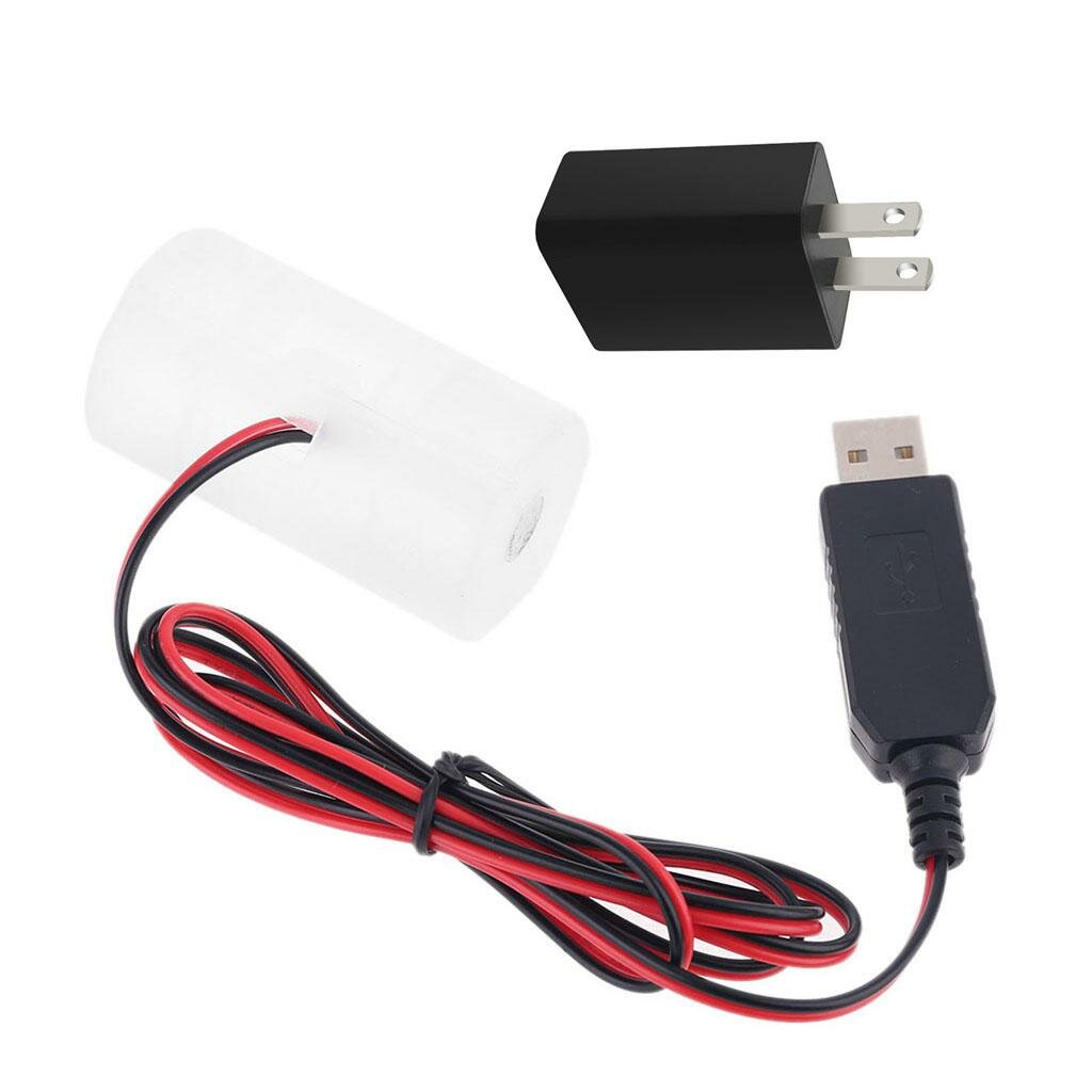 Адаптер питания USB (US Plug) для замены батарей LR20 D (1.5-6V), Штепсельная Вилка США
