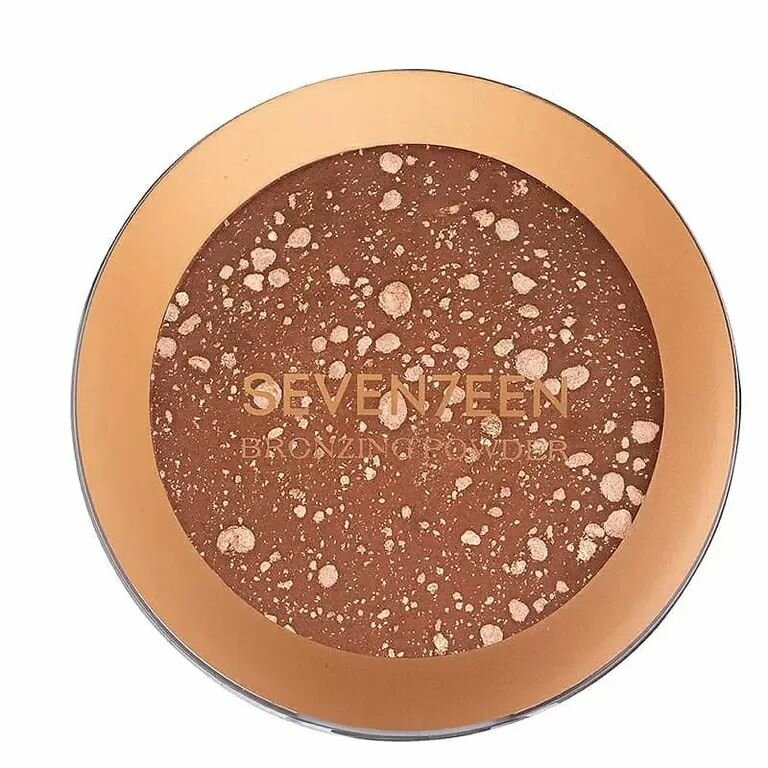 SEVENTEEN BRONZING POWDER, Компактная пудра для лица с бронзирующим эффектом тон 02 Средний загар