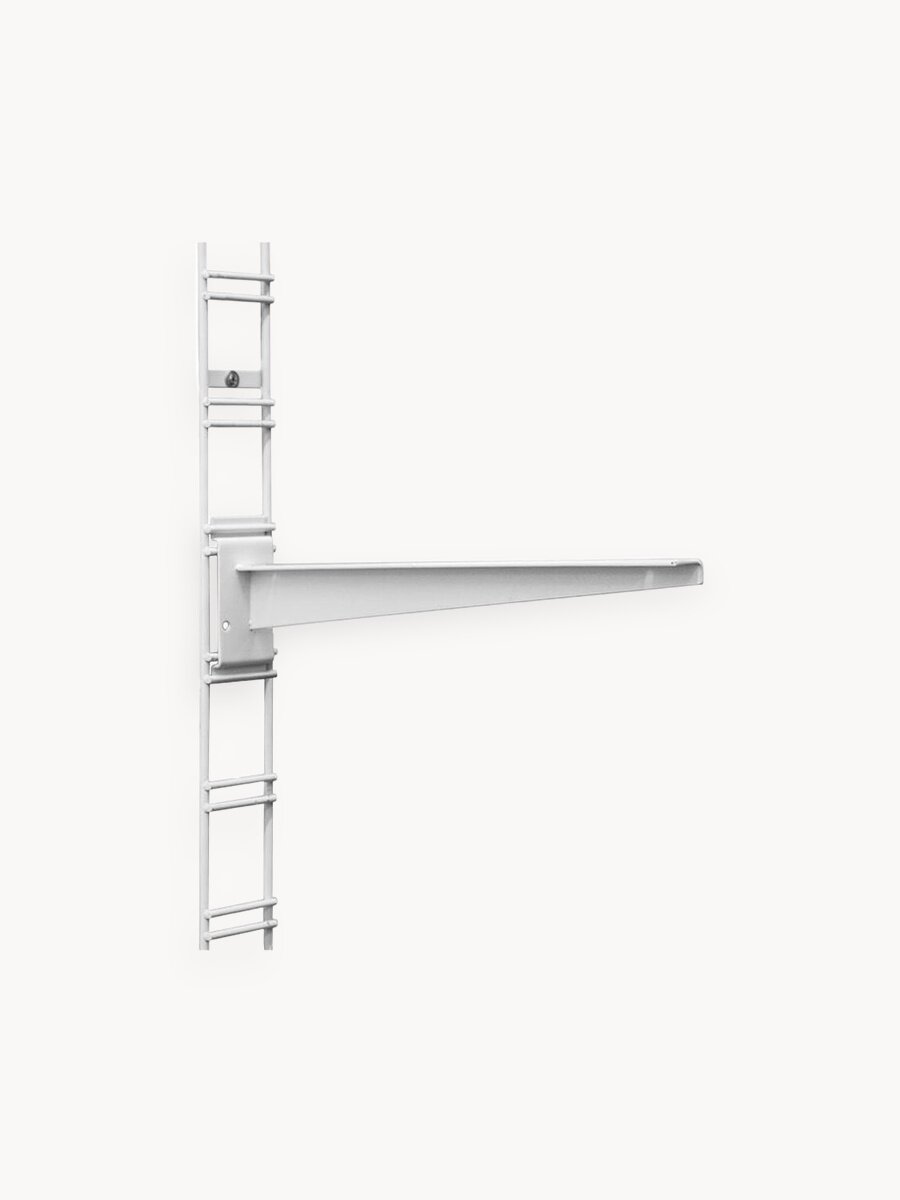 Кронштейн металлический для полок (200-300мм) белый