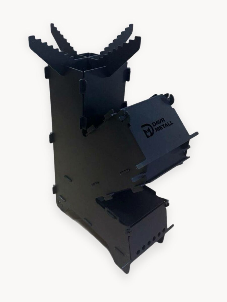 Печь ракетная разборная щепочница высота 30 см, сталь 2 мм