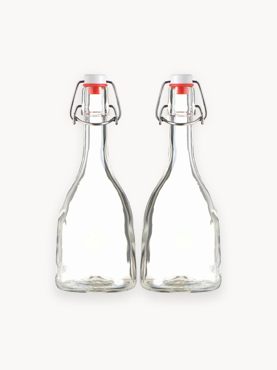 Бутылка бугельная с пробкой, "Бабл", 0.5 л, 2 шт