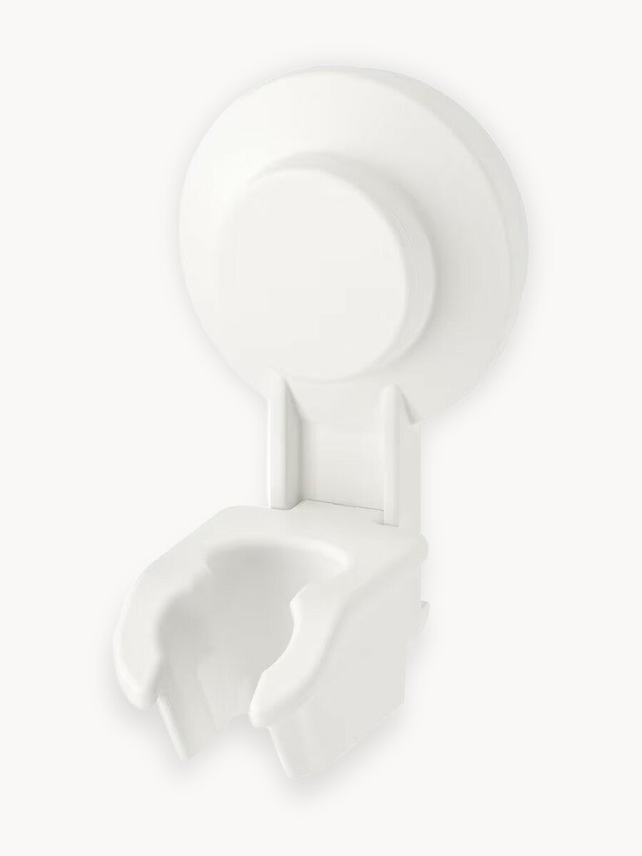 Кронштейн-держатель IKEA Tisken для душевой лейки, пластик, крепление на присосках, белый