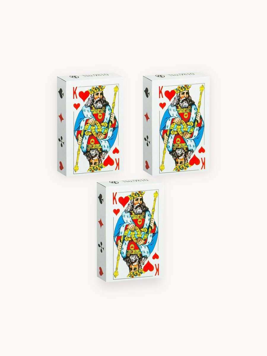 Карты игральные "Для дома, Для дачи и в машину" 3 колоды по 54 карты