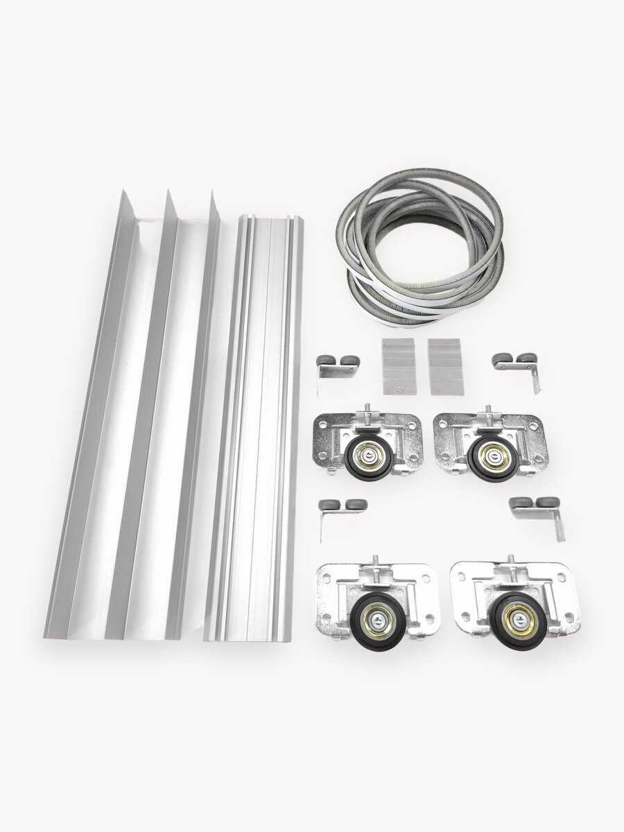 Комплект для сборки дверей-купе, шкафа-купе, 185 см, цвет серебро