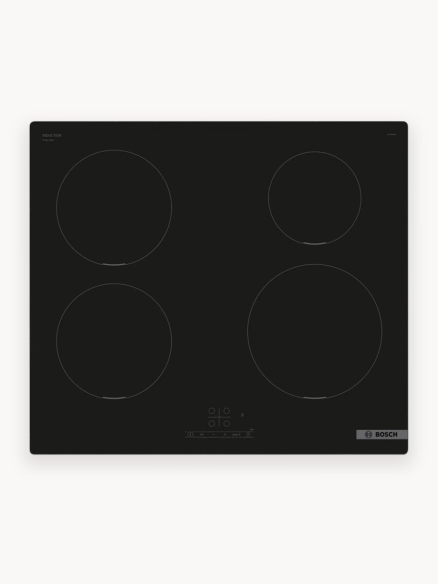 Индукционная варочная панель Bosch PUE611BB5E Serie 4, 4600Вт, Schott Ceran, 4 конфорки, PowerBoost, QuickStart