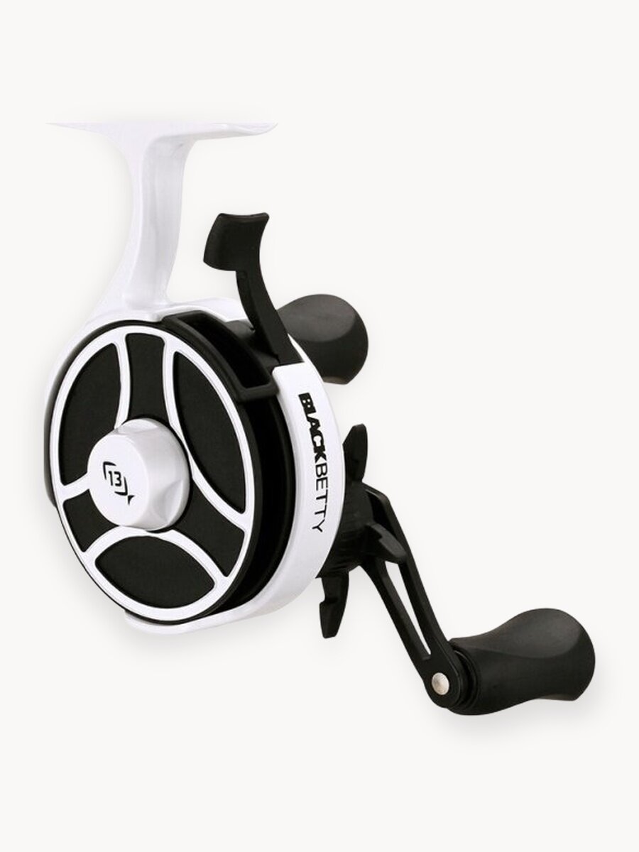 Катушка 13FISHING Black Betty Free Fall Ghost Ice Reel - 2.5:1 Gear Ratio w/ NEW Line Window- Left