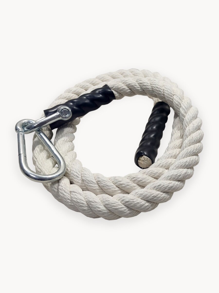 Канат для лазания детский, хлопковый, диаметр 30 мм, длина 3 метра, белый