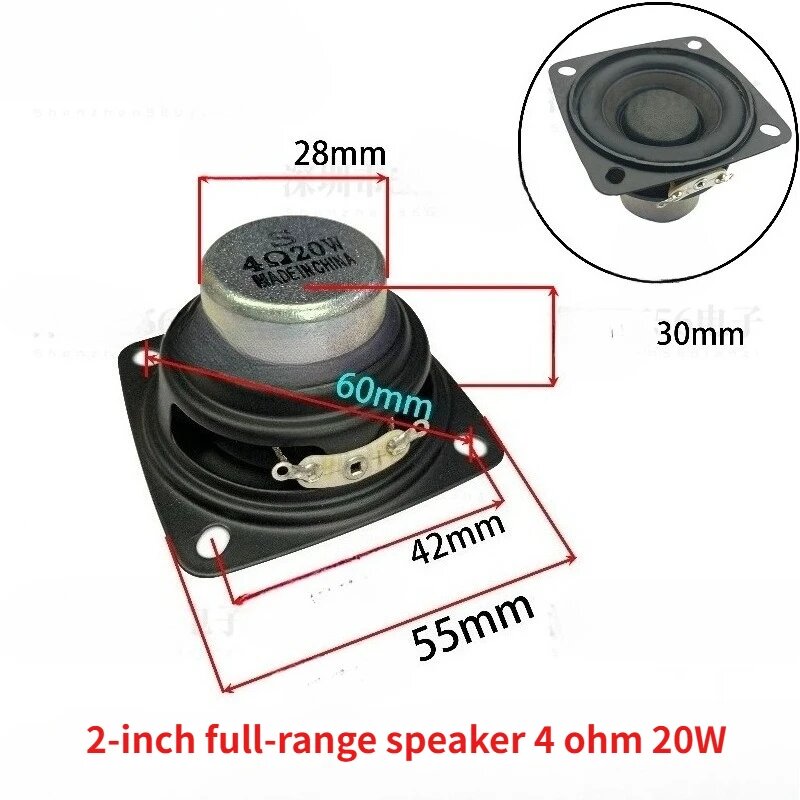 SOTAMIA 2-дюймовые Hi-Fi динамики 4/8 Ом 4 Ohm 20W