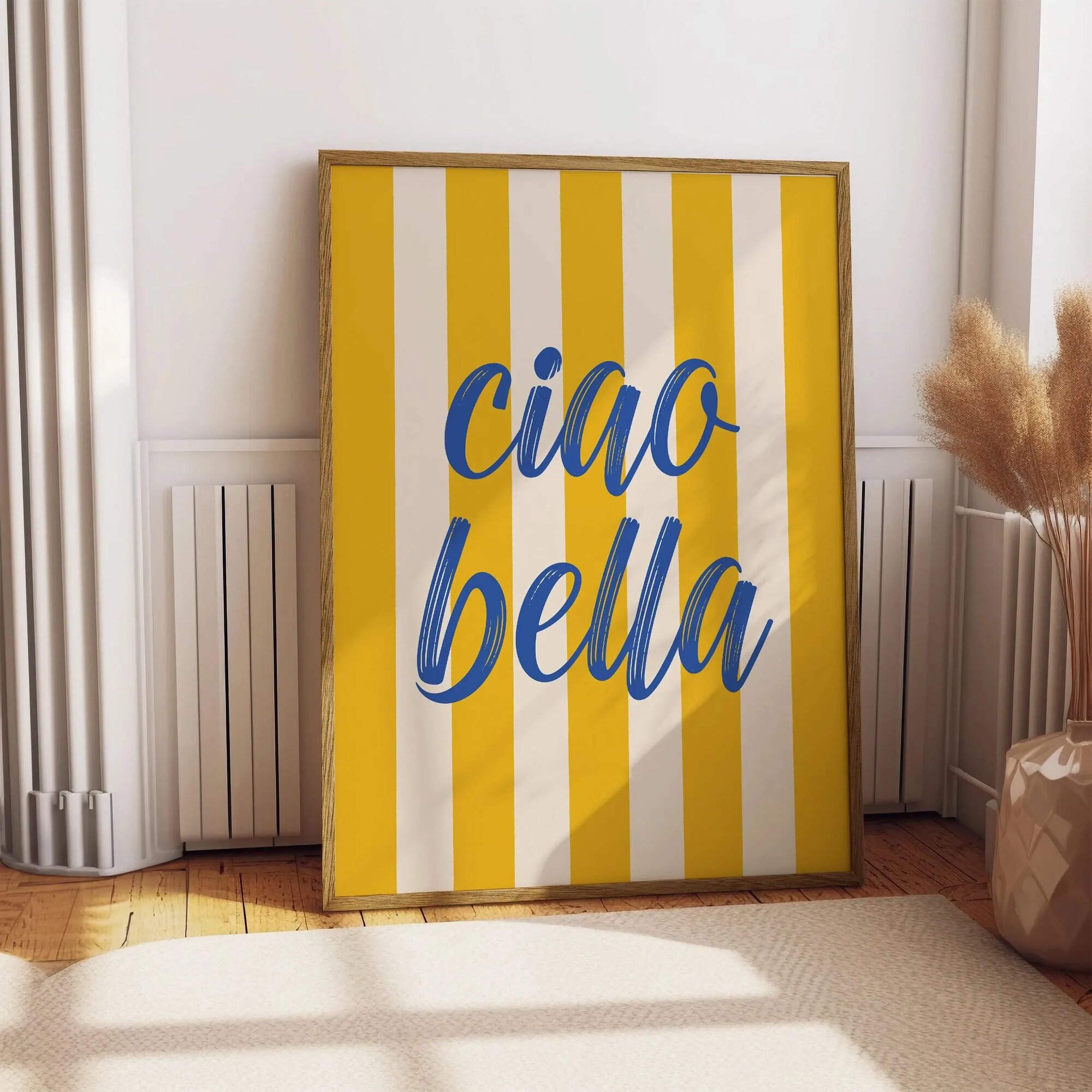 Ciao Bella, желтый постер 20x30 см без рамы