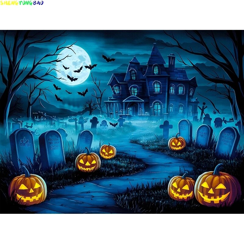 Фоновое полотно для фотосъемки Halloween SJ-9 360x250cm as 12x8ft, 6