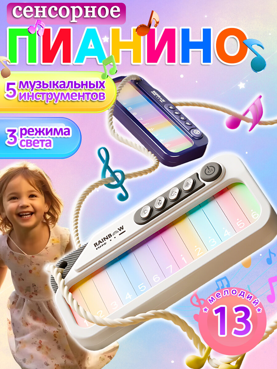 Пианино детское /синтезатор /Подарки для девочек 3-6 лет, развивающие и образовательные игрушки