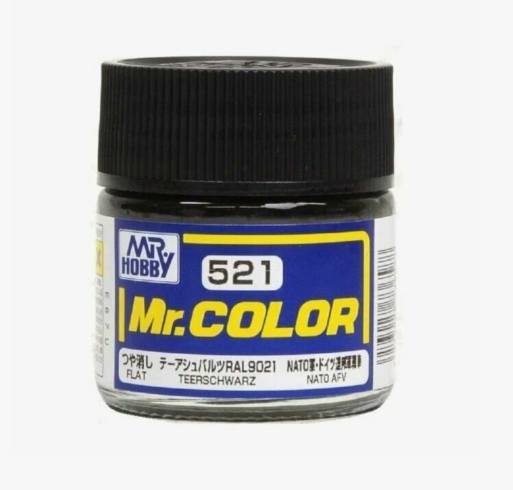 C521 краска художественная т. м. MR.HOBBY 10мл Teerschwarz