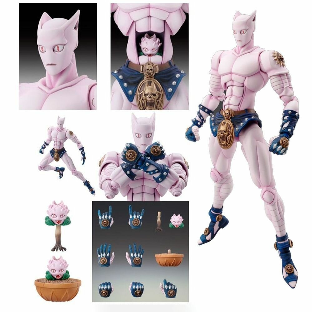 JoJo's Bizarre Adventure/Фигурка "Killer Queen", Розовая кошка, подвижные фигурки, 16 см