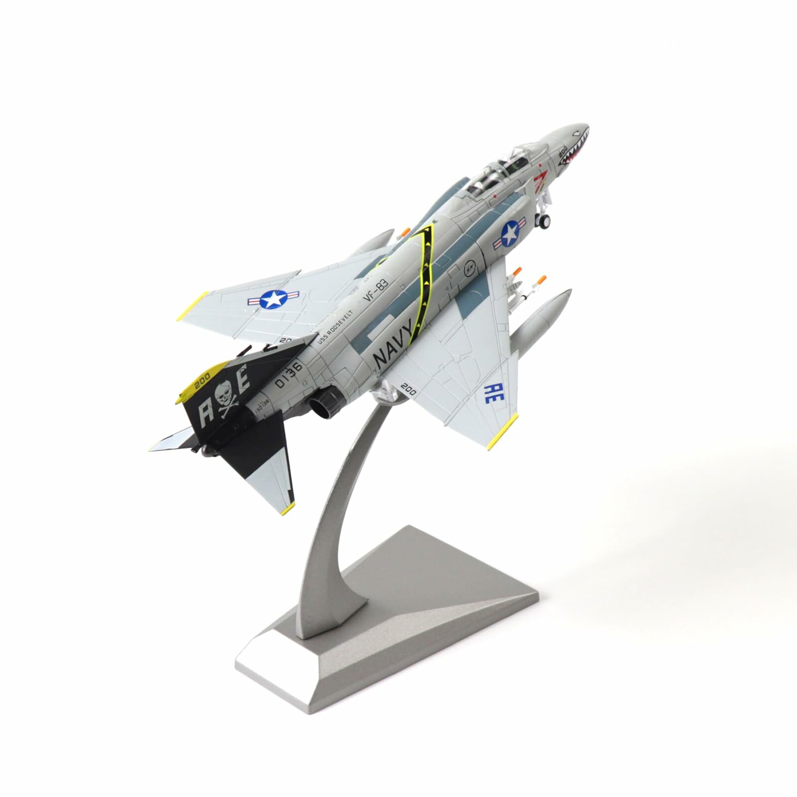 Модель самолета F-4C Phantom в масштабе 1:100, набор для литья под давлением из металла, украшения и подарки (краска Ocean Paint)