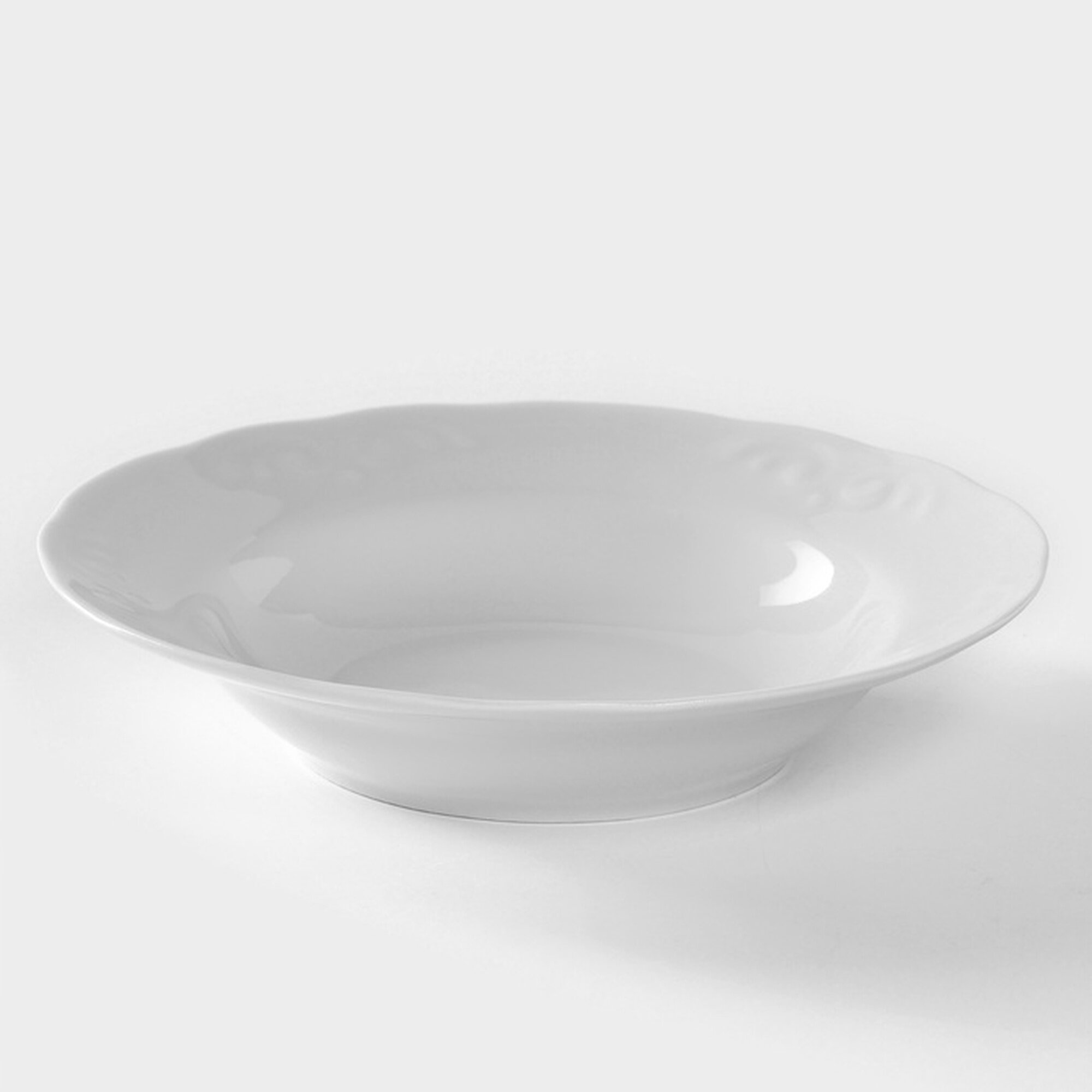 Тарелка Добрушский фарфоровый завод «Надежда», глубокая, 250 мл, суповая, круглая, 20 см, фарфор, белый