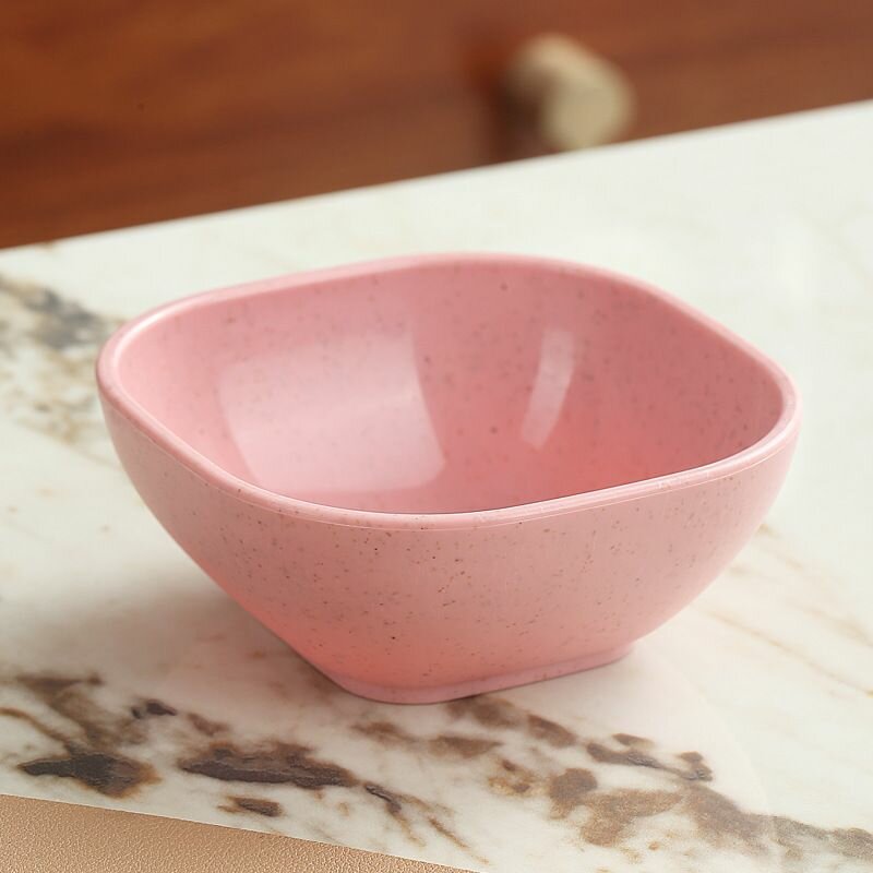 6-компонентный набор квадратных приправных тарелок из пшеничной соломы для горячих блюд, барбекю, соевого соуса и уксуса