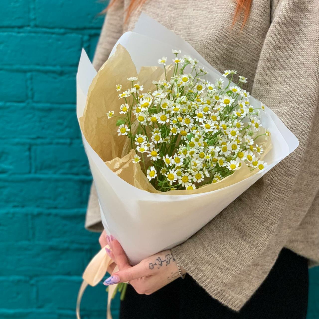 Букет из 7 веток танацетума