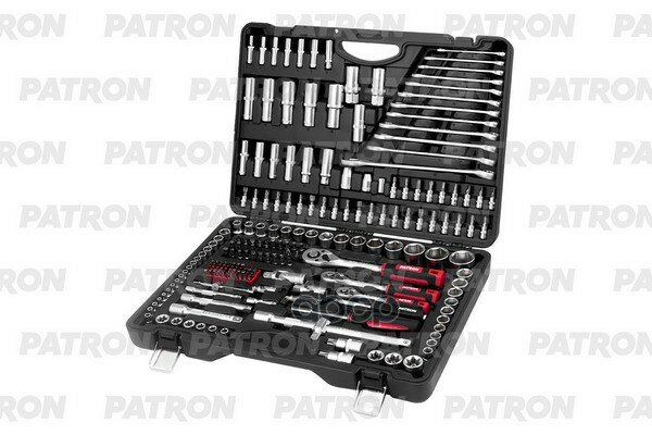 Набор инструментов 216 пр: 1/4 inch, 3/8 inch, 1/2 inch, 4-32 мм, 6 граней PATRON арт. P-38841