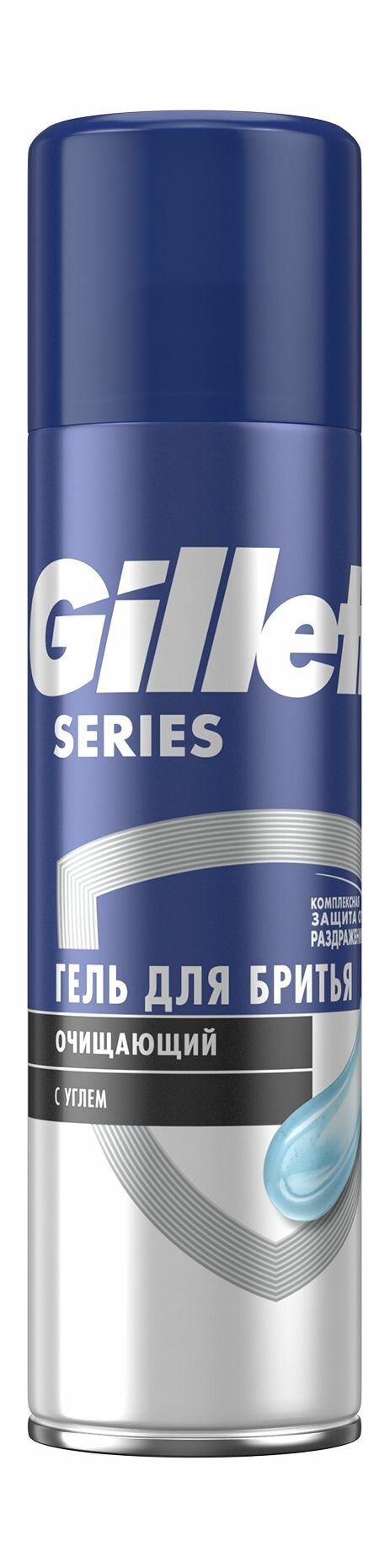 GILLETTE Гель для бритья Gillette Series очищающий с древесным углем, 200 мл