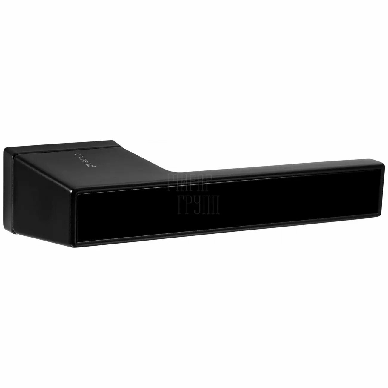 Дверные ручки Puerto (Пуэрто) "Букатини" INAL 559-01 на прямоугольной розетке черный/черный