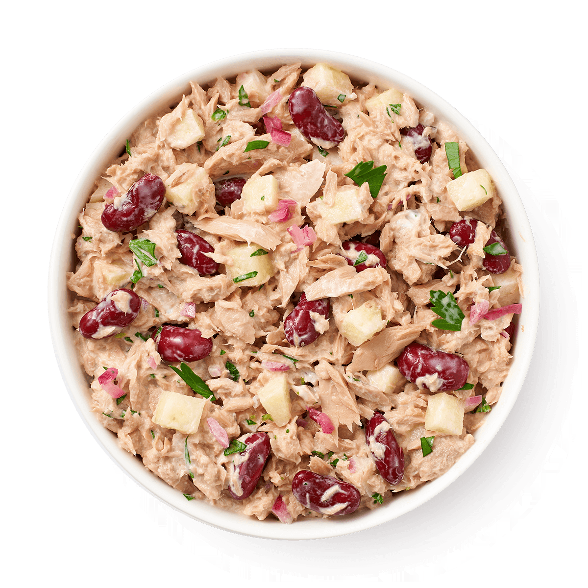 Салат из тунца, яблока и красной фасоли, 200 граммов, 1 упаковка.