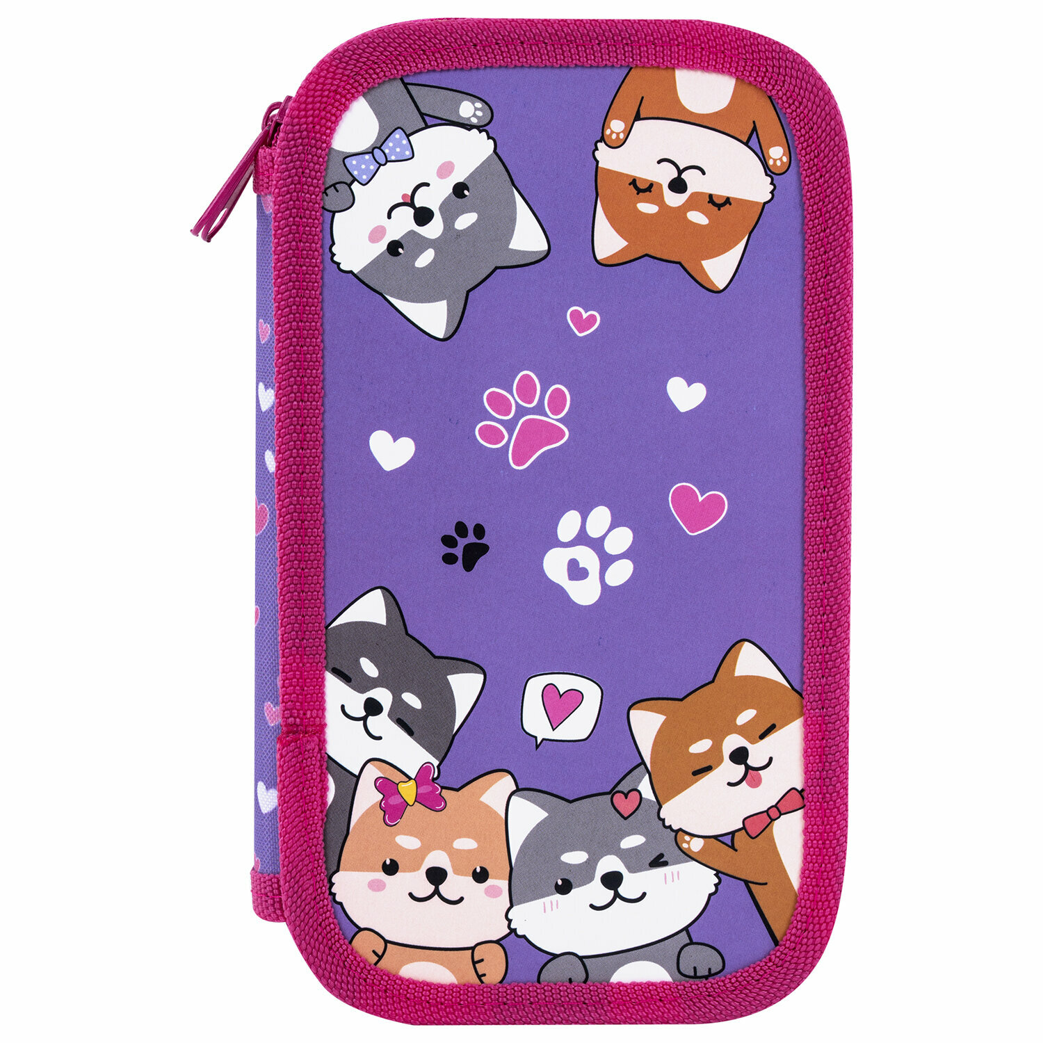 Упаковка 3 шт. Пенал юнландия, 2 отделения, картон с эффектом soft-touch, 19х11 см, "Best fellows", 273497