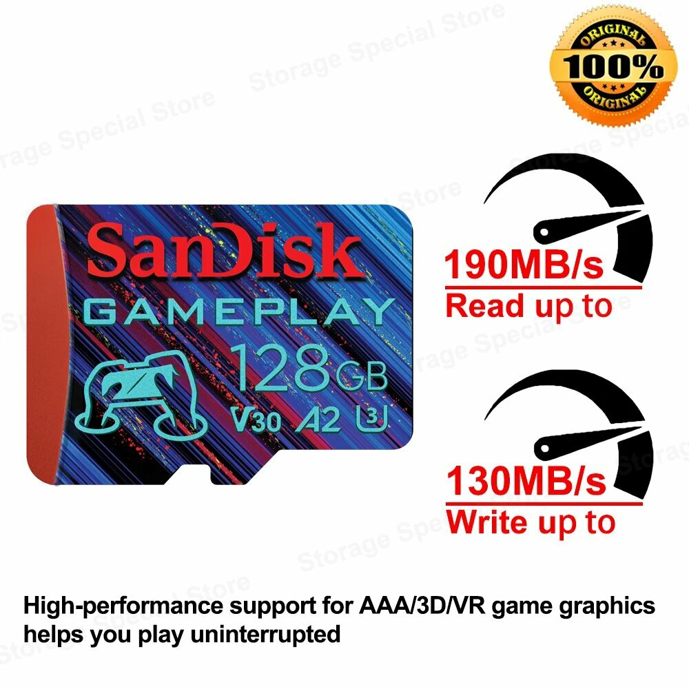 SanDisk Micro SD карта памяти 128G 256G 512G 1TB 128GB