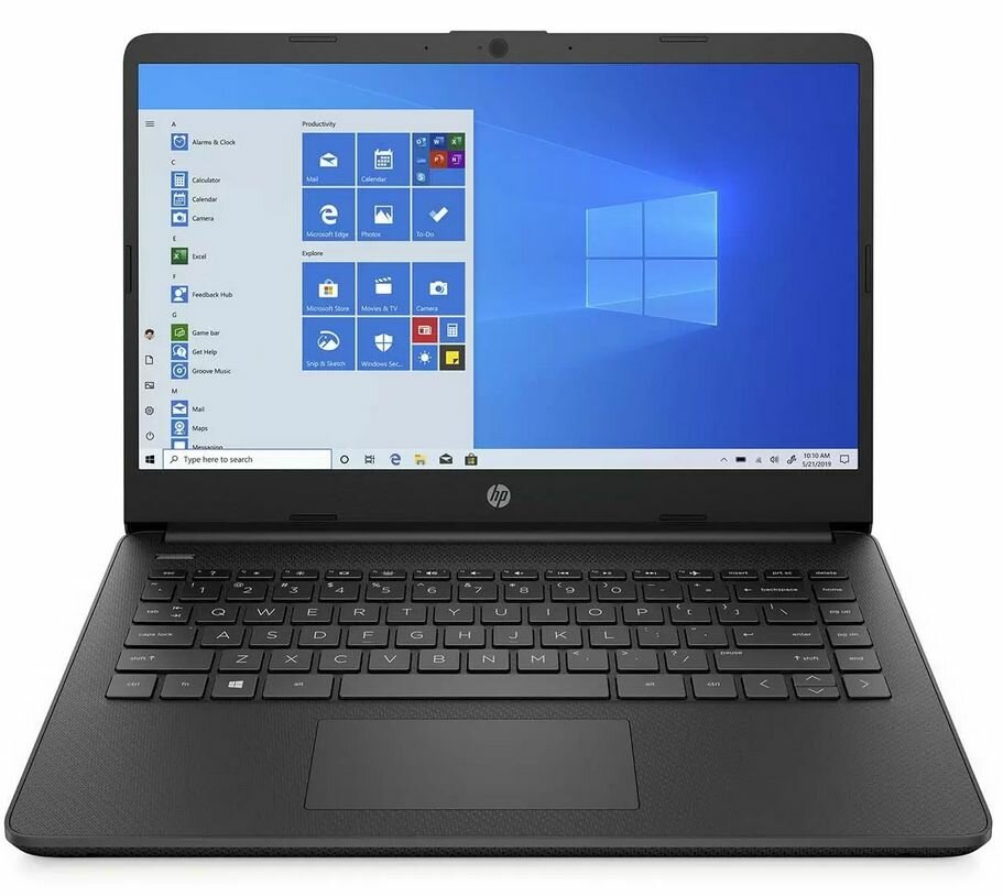 14" Ноутбук HP Laptop 14S-FQ0009UR (1U2X7EA) черный - 1366x768, TN, AMD Athlon Silver 3050U, ядра: 2 x 2,3 ГГц, 4 ГБ, SSD 256 ГБ, AMD Radeon Graphics 64, Windows 10 Home