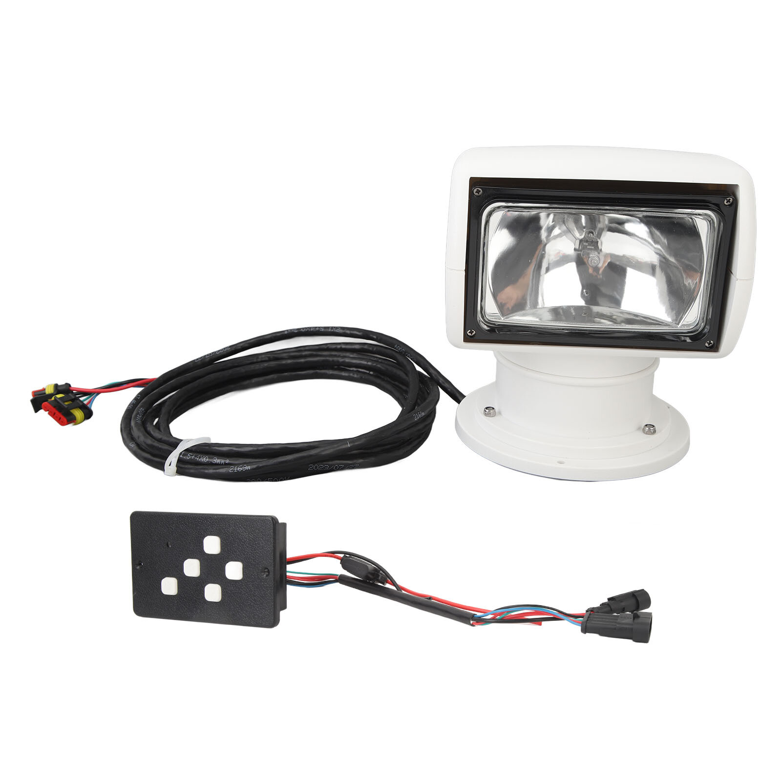 100 Вт Морской Прожектор с Поворотом на 355 ° IP66 Водонепроницаемый Портативный Галогенный Прожектор с Дистанционным Управлением для Яхт и Рыбацких Лодок