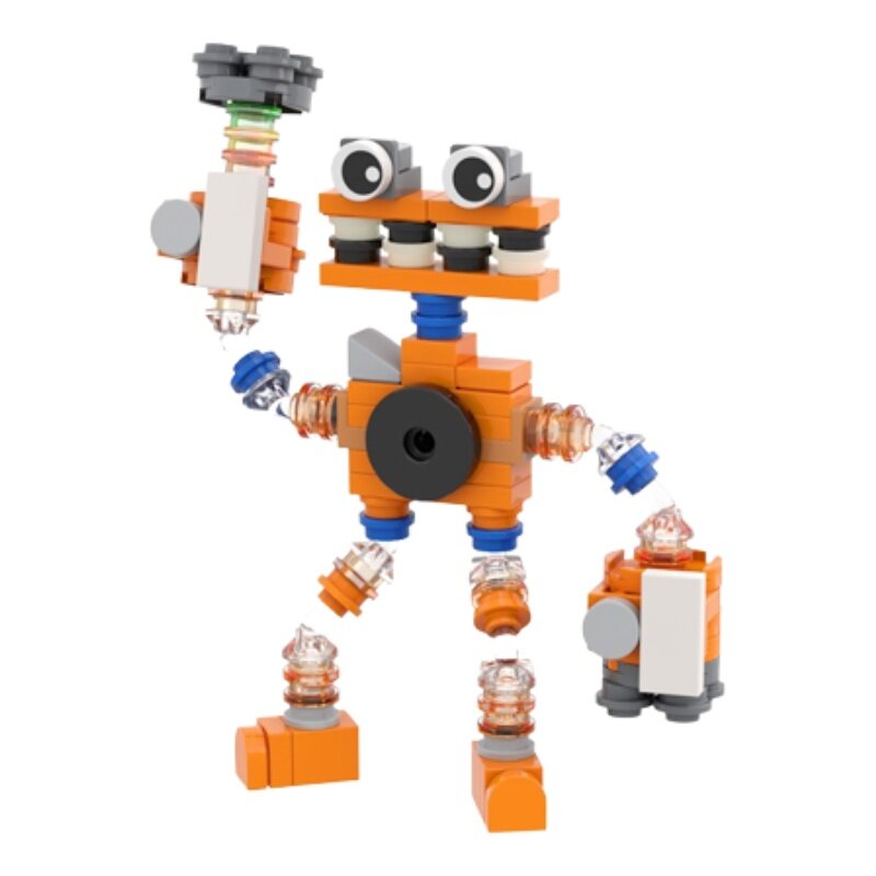 Строительные блоки My Singing Monster Moc, разнообразные варианты, идеально подходят для интеллектуального развития и игр, оранжевые, 98 шт.