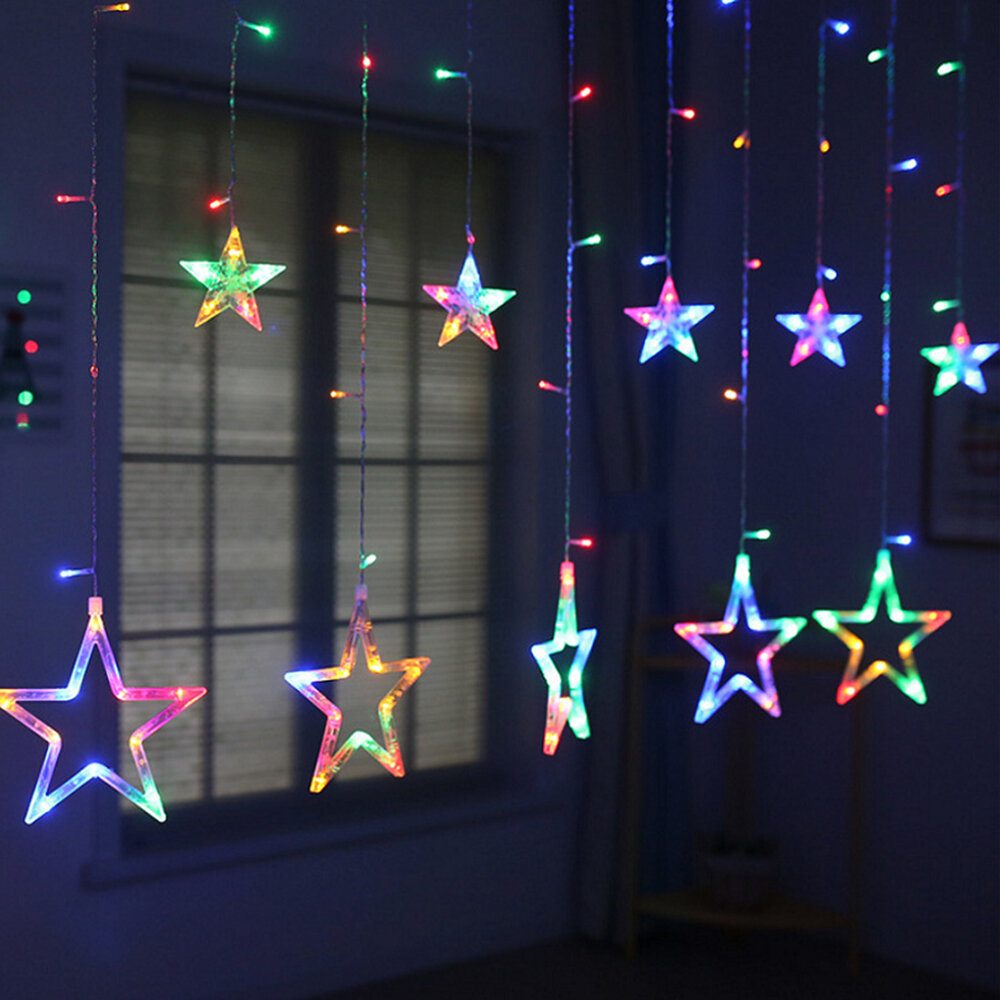 Светодиодная лента для дома спальня окно занавес Рождество вечеринка свадьба фестиваль декоративная лампа, цвет: теплый белый, белый, желтый, синий, разноцветный (выбор), материал: ПВХ, напряжение: 220В, мощность: 2Вт, водонепроницаемость: IP44, длина: