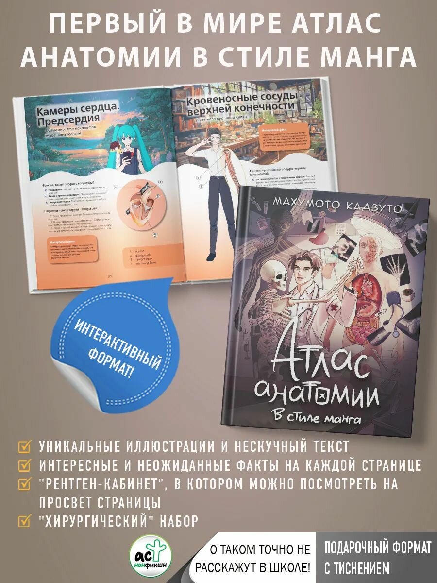 Атлас анатомии в стиле манга