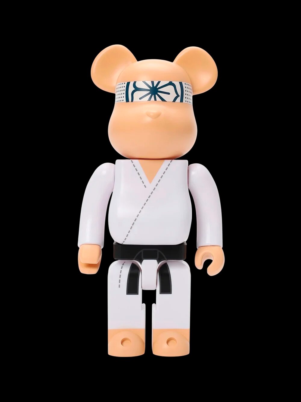 Коллекционная оригинальная фигура Bearbrick Cobra Kai Miyagi-Do Karate 400% / 28 см высота / ABS пластик / Medicom Toy
