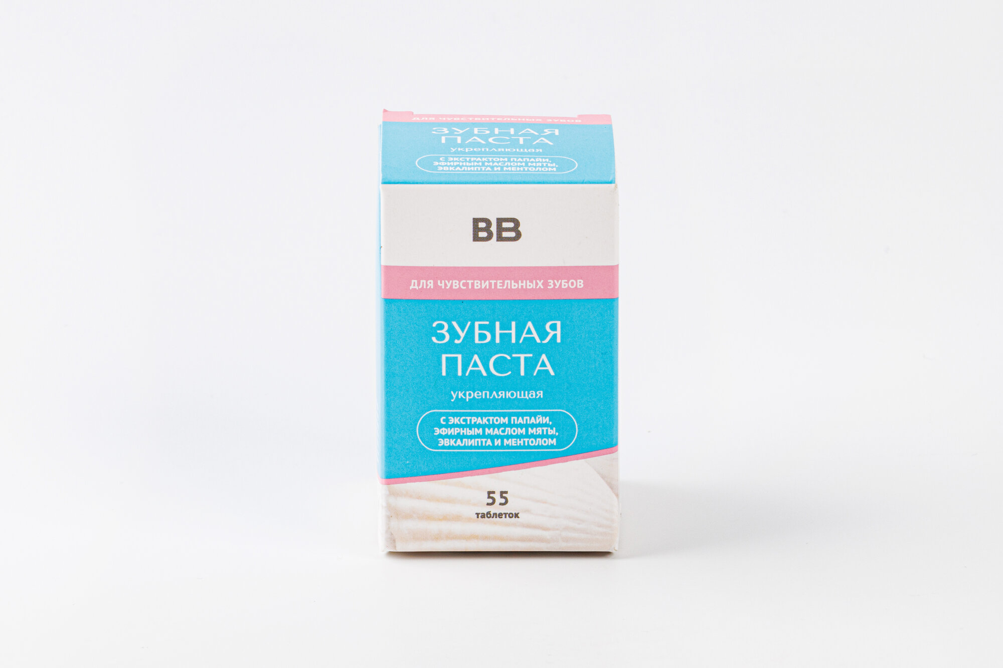Зубная паста "Укрепляющая" для чувствительных зубов с ментолом в таблетках