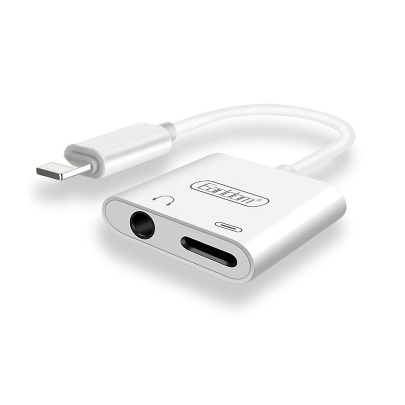 Earldom Audio Converter Адаптер для наушников для iPhone 8 / 8Plus / x / XS / XS MAX Разветвитель для наушников Адаптер Кабель и аудиоразъем