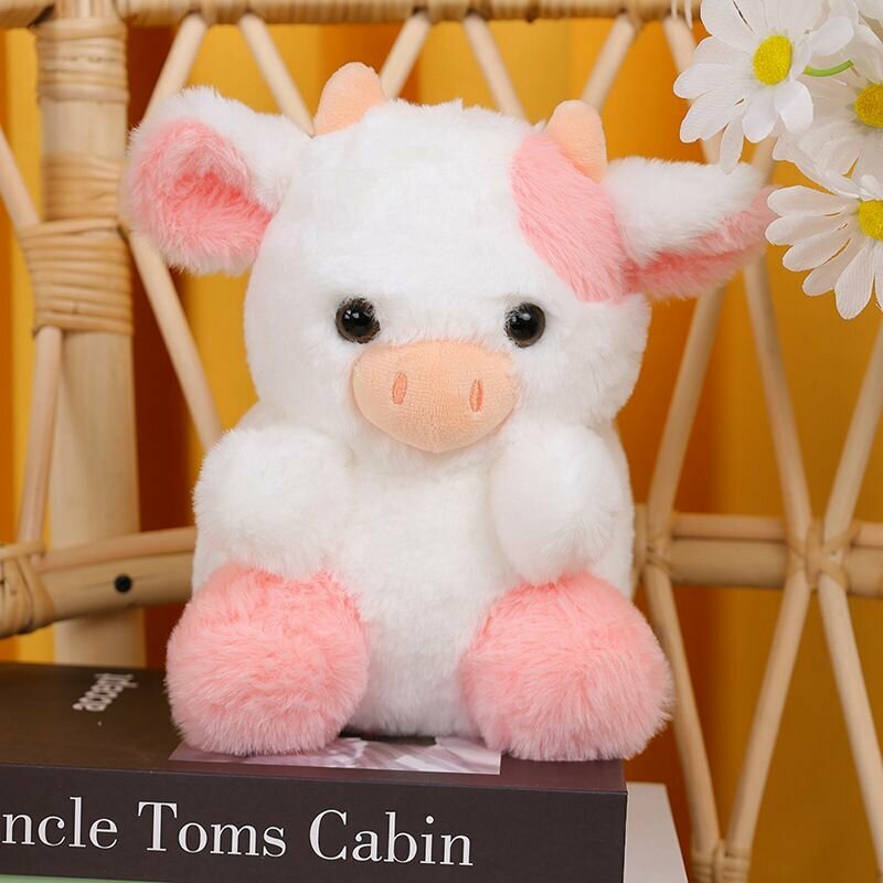 Новая плюшевая игрушка Belle Strawberry Cow, 7,8 дюймов милый мультфильм Strawberry Cow плюшевая мягкая кукла-подушка, детский рождественский подарок (розовый)