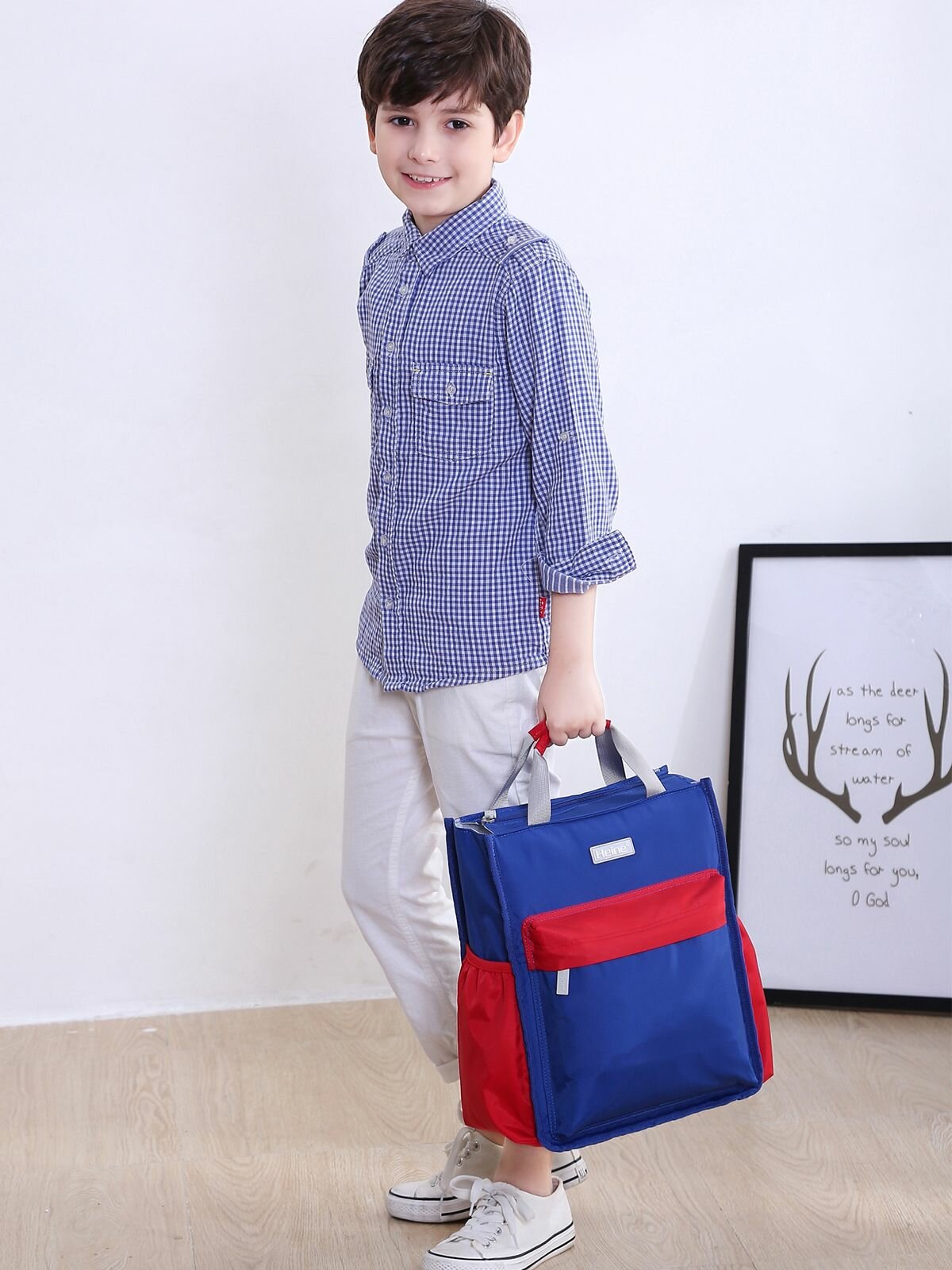 Папка-сумка школьная художественная с ручками для тетрадей, рисования, чертежей, изо