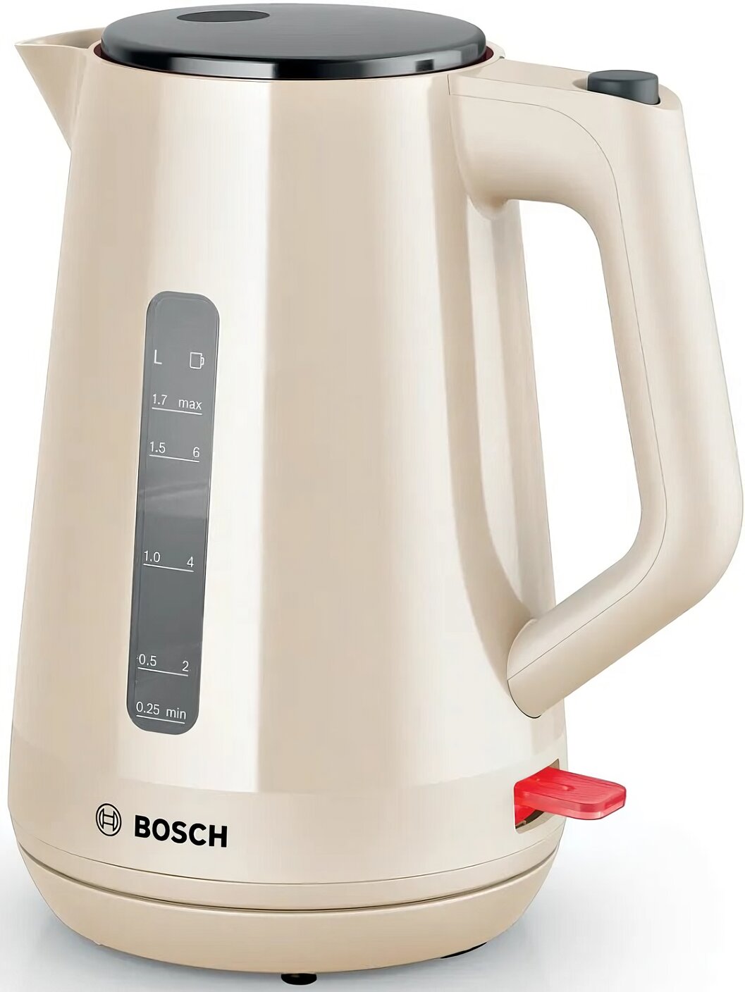 Чайник электрический Bosch TWK1M127 1.7 л, бежевый, закрытая спираль, автоматическое отключение при закипании, защита от перегрева