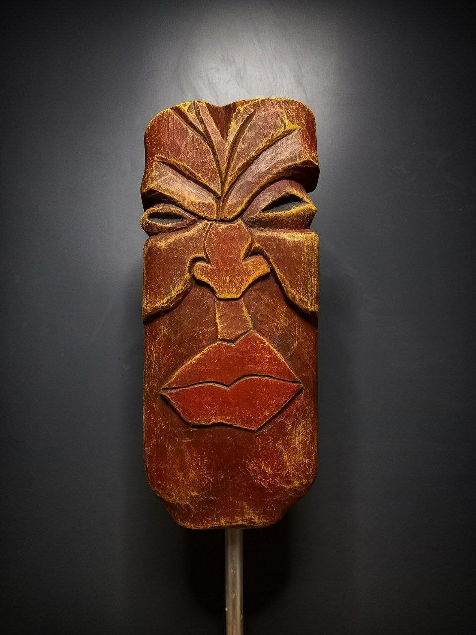 Настенная маска/панно деревянная на стену для дома и офиса / украшение настенное Африканская маска