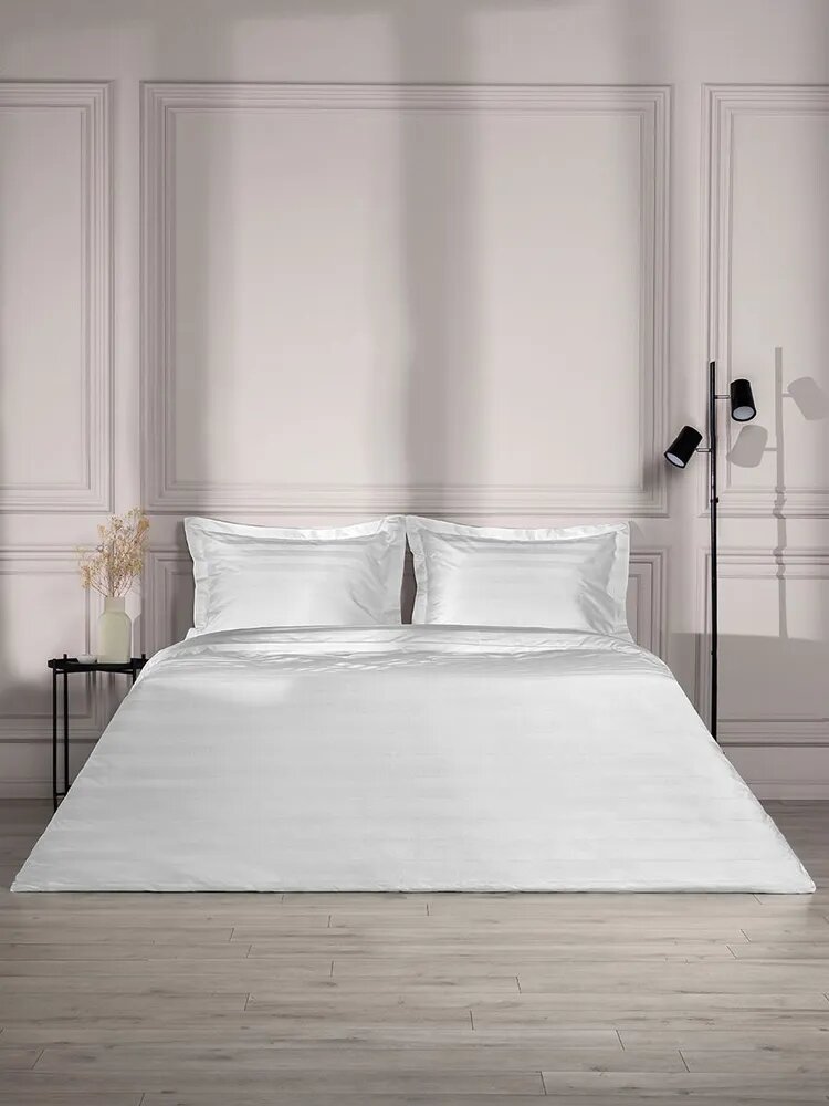 Постельное белье Askona (Аскона) Comfort Stripe 3*3 2.0 (односп) Белый