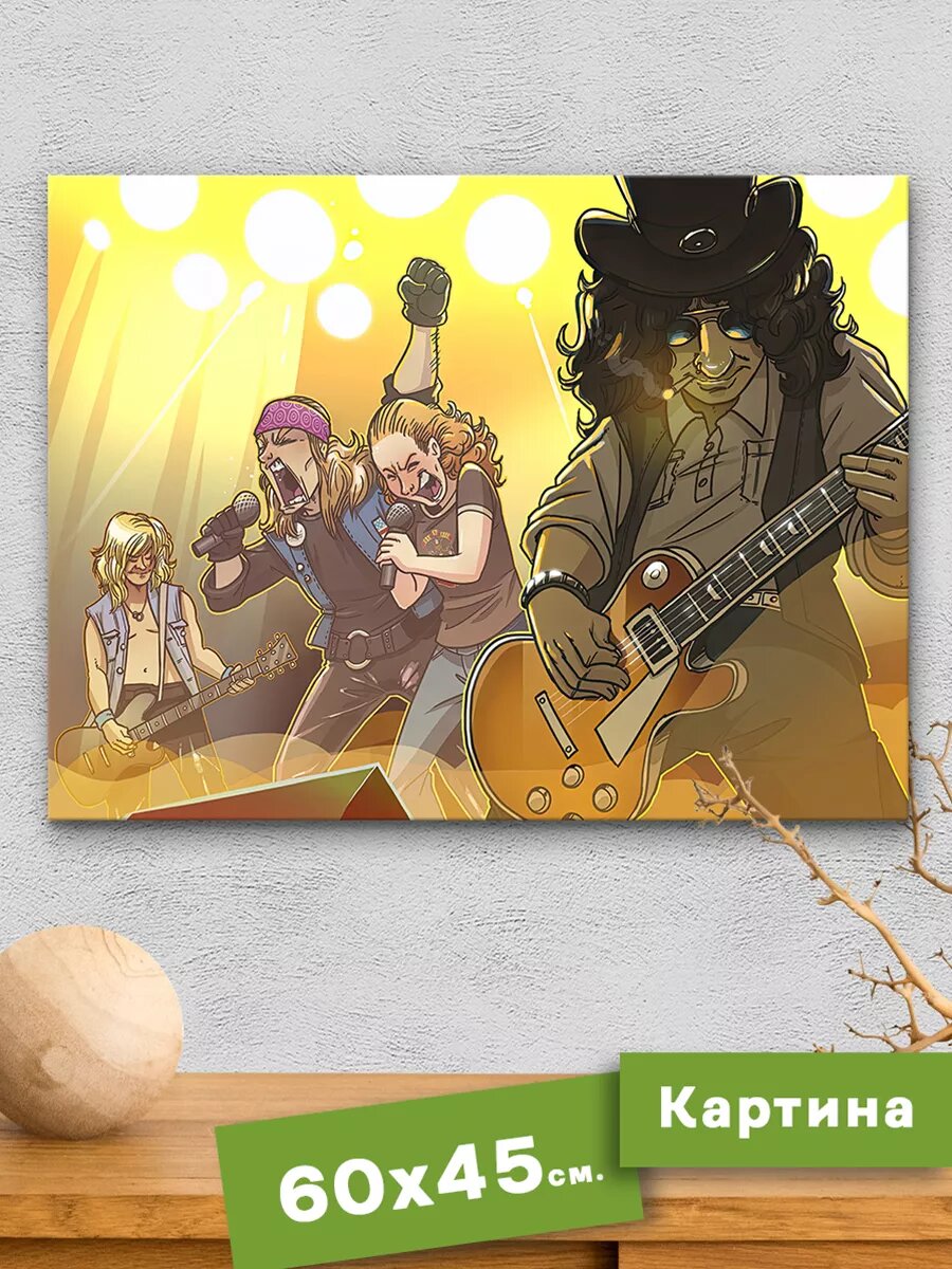 Картина на стену Guns N Roses Ганз энд Роузес арт