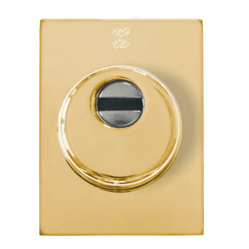 Врезная броненакладка Securemme 4246 Quadro (25мм) - Латунь полированная